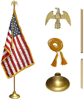 Indoor American Flag Sets - American Flags 4 Less