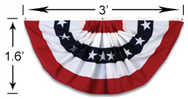 Pleated Full Mini Fan - American Flags 4 Less